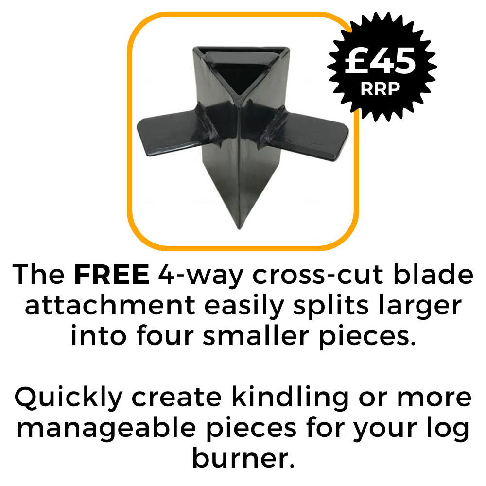 7 Ton Electric Log Splitter with 4-Way Wedge | 1500W Firewood Splitter – Lazy Tools