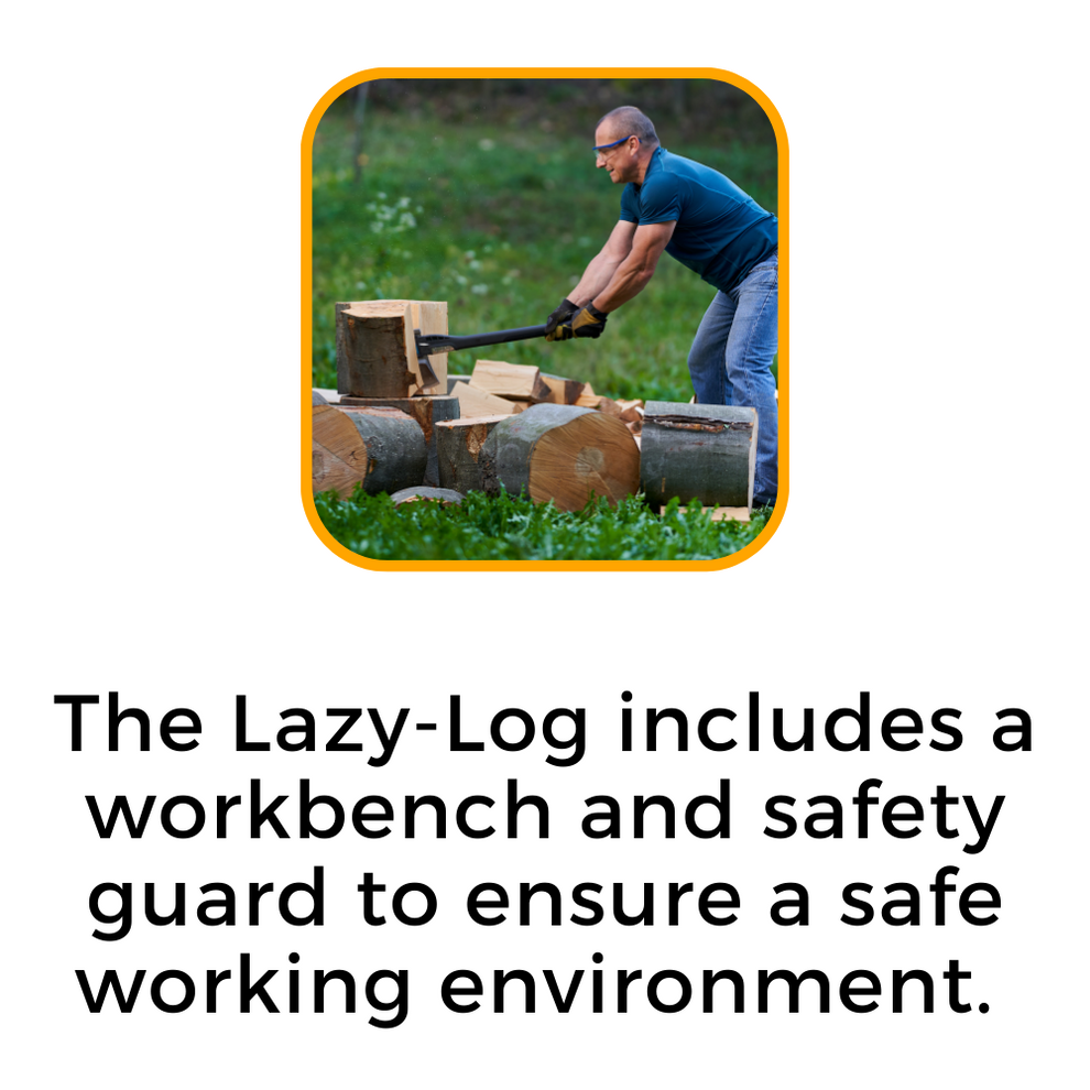7 Ton Electric Log Splitter with 4-Way Wedge | 1500W Firewood Splitter – Lazy Tools